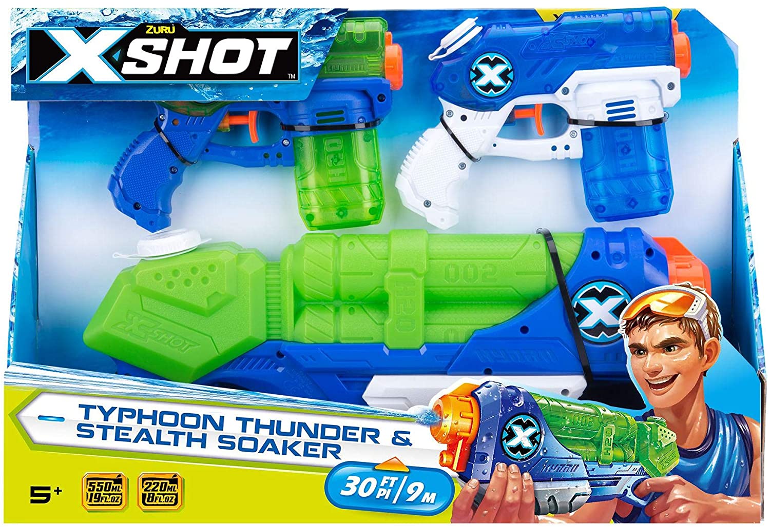X-SHot Gun Water Warfare Combo 1 Typhoon Thunder & 2 Stealth Soaker ...