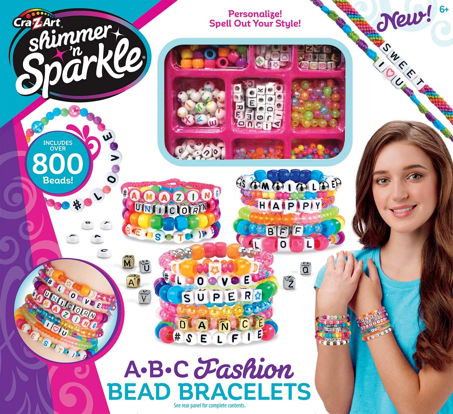 Cra-Z-Art Shimmer ’N Sparkle DIY ABC Fashion Beads - Toys 4 You