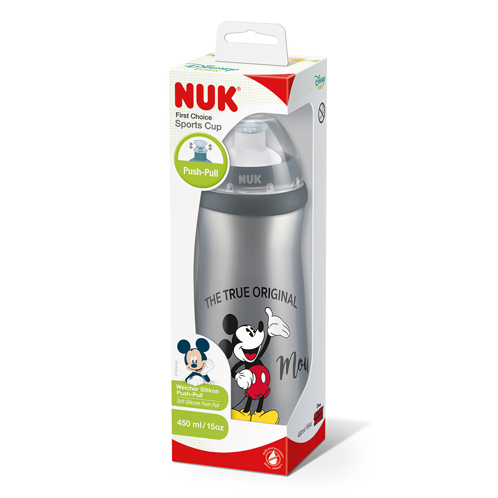 Nuk - Sports Cup Mickey Mouse - Grey 10255413 - Toys 4 You