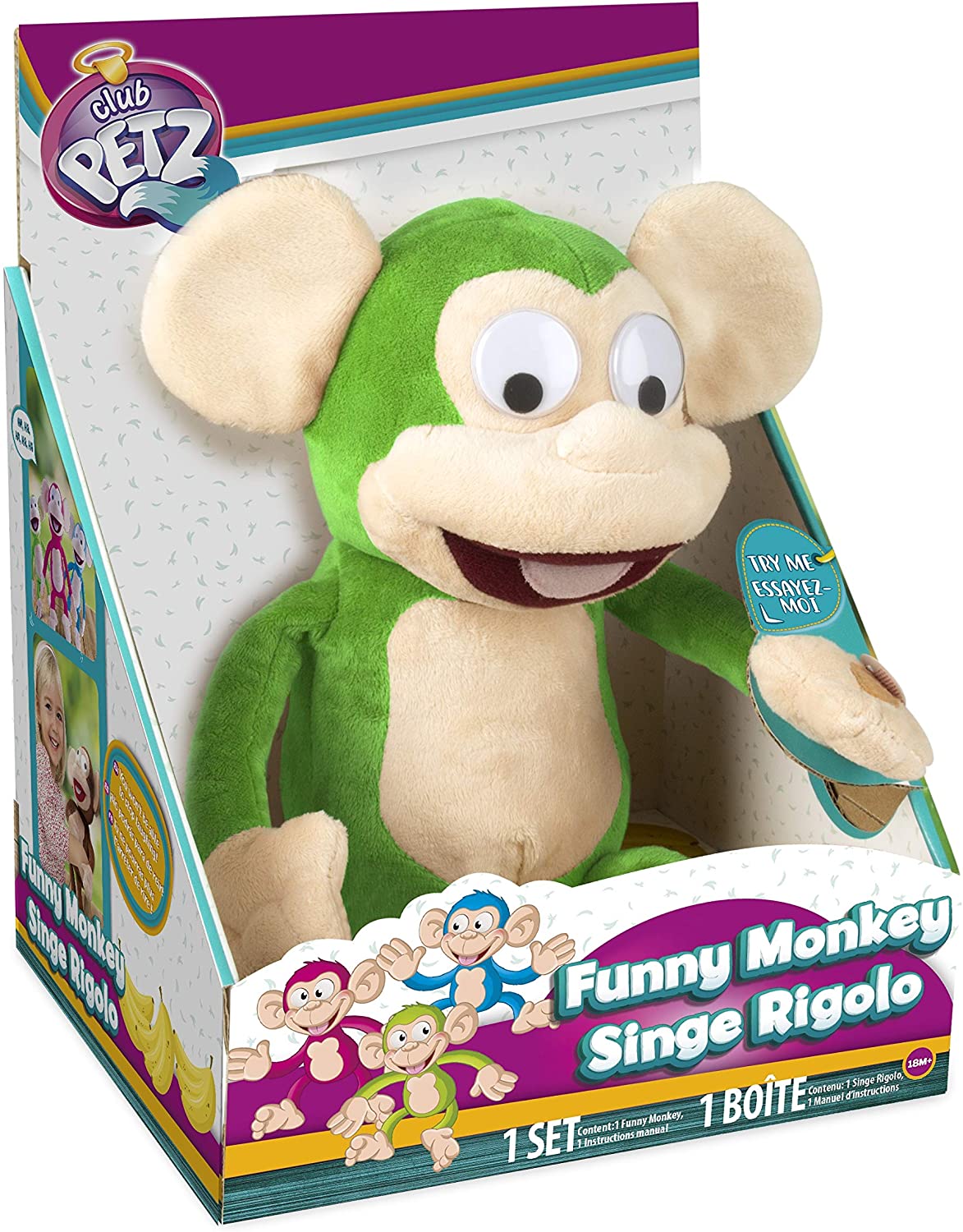 Club Petz Funny – Fufris Funny Monkey Green - Toys 4 You