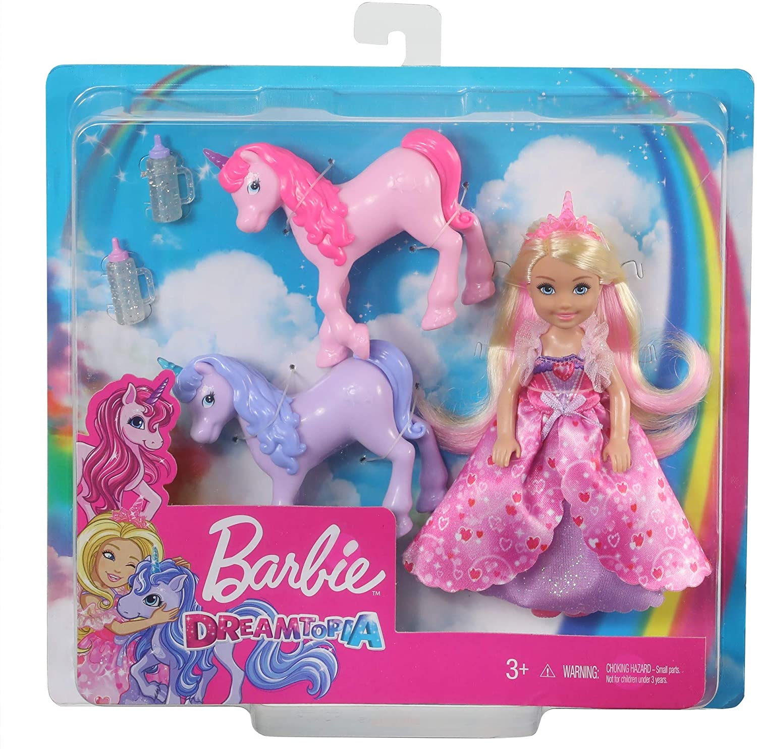 Barbie Dreamtopia Gift Set with Chelsea Princess Doll in Heart Dress ...