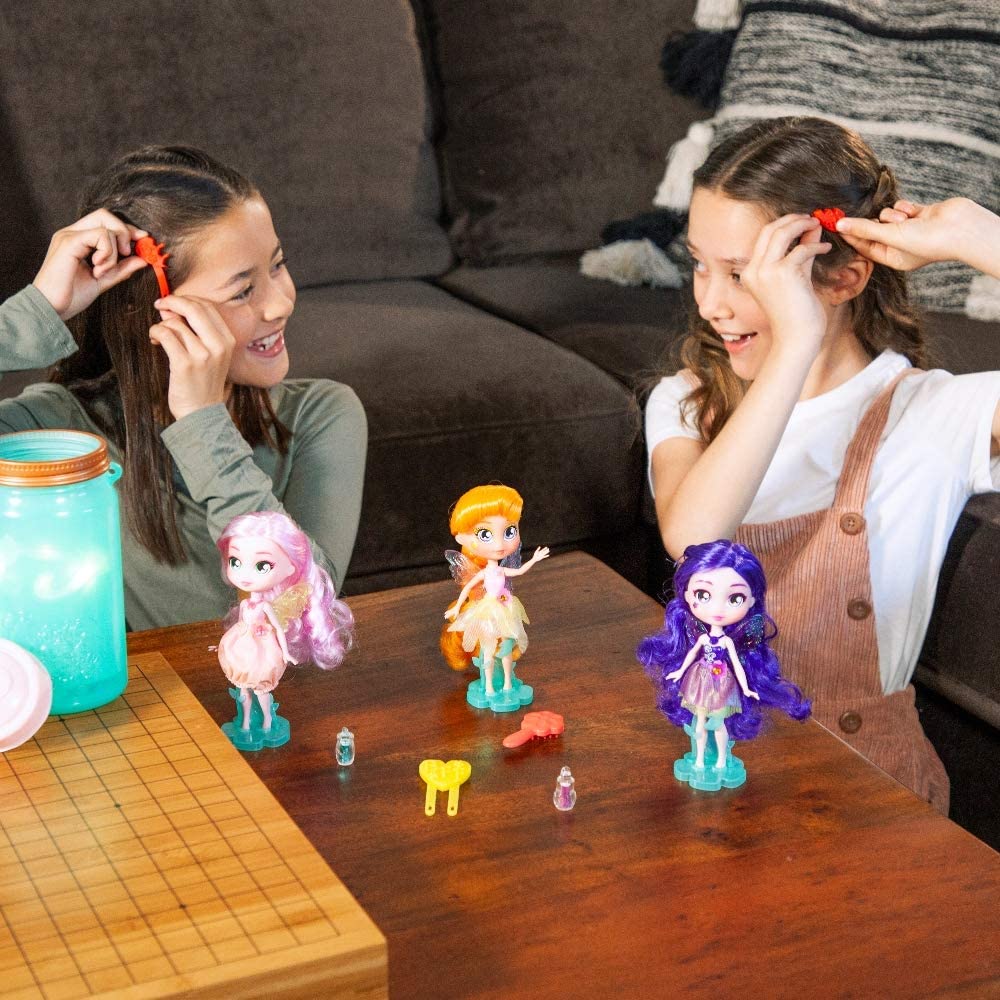 Bright Fairy Friends Doll 6 Jar, Battery Operated, Assortment - Toys 4 You
