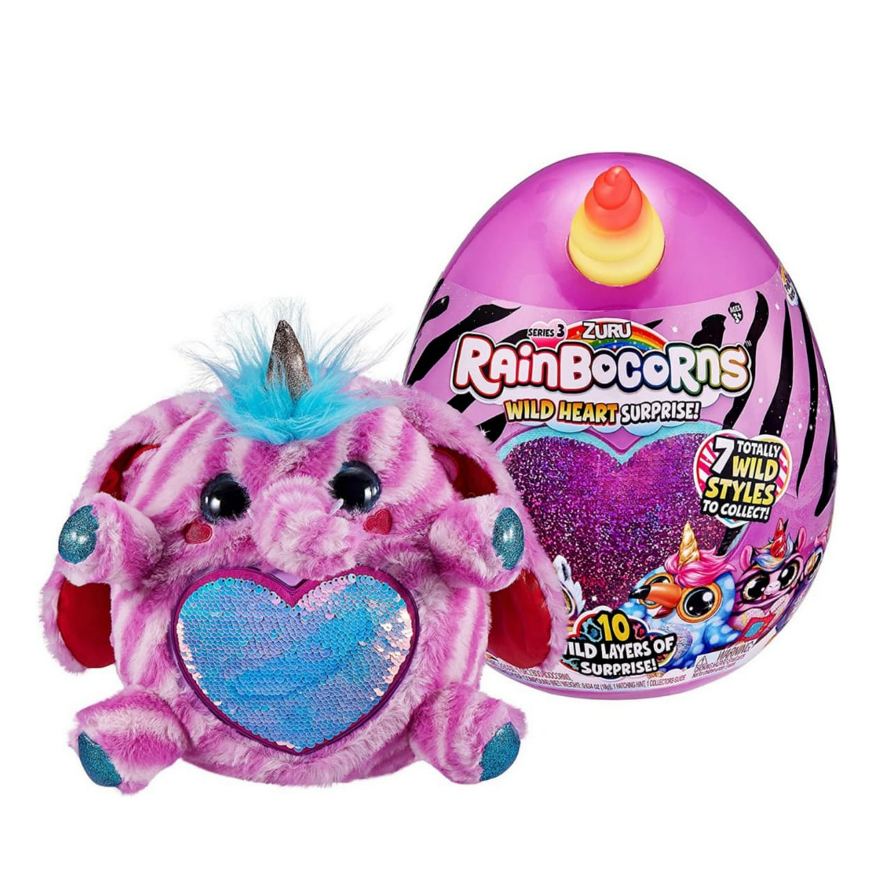 Rainbocorns Wild Heart Surprise Elephant - 11" Collectible Plus Unicorn ...
